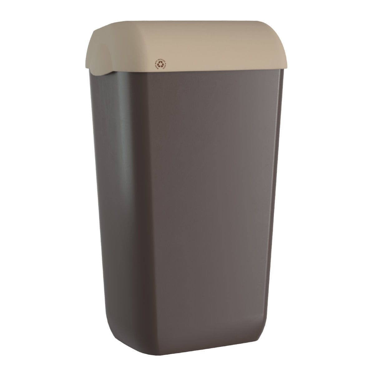 Recycled plastic waste paper basket - 740 Sand/Brown - MAR PLAST Group ...