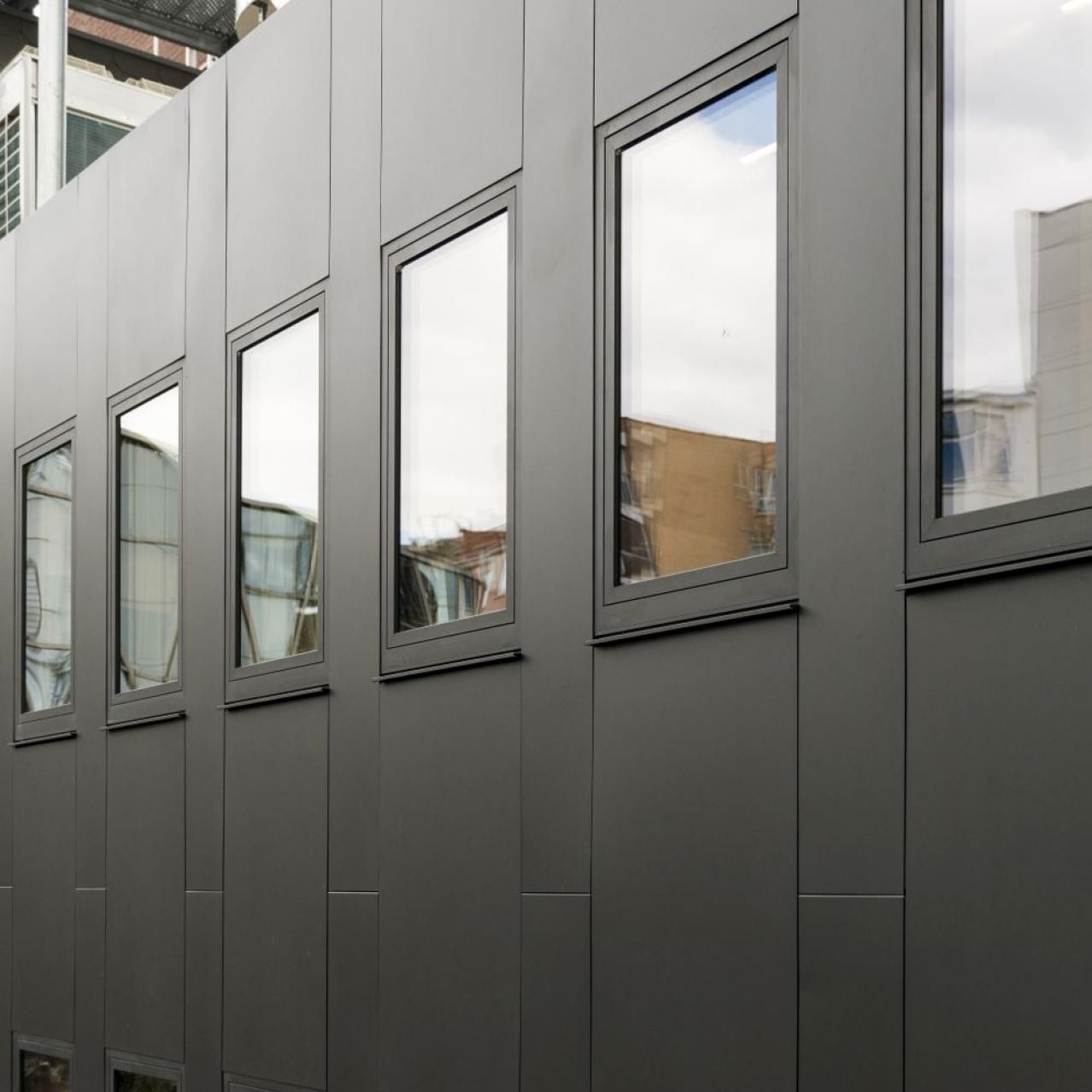 Aluminum window - ECO FUTURAL - Aliplast - fixed / double-glazed / gray