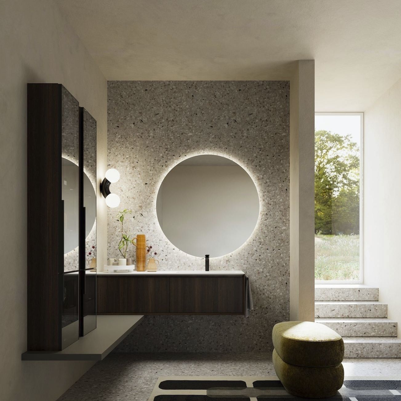 Wall-hung washbasin cabinet - MODULA SYSTEM 09 - PUNTOTRE - wooden ...