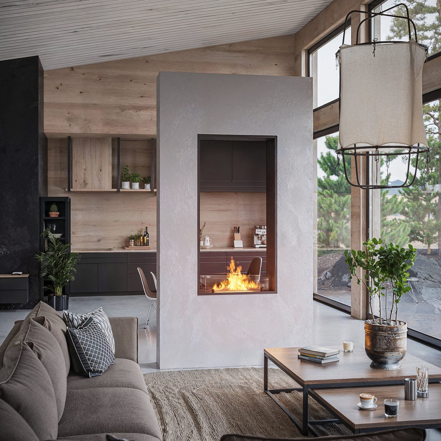Bioethanol fireplace - 2SIDE 1600 SLIM/vert - INFIRE Karol Lipka ...