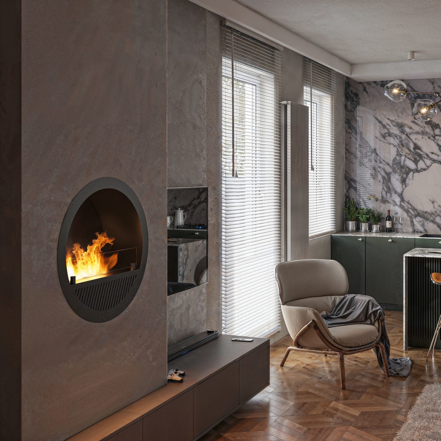 Bioethanol fireplace - INCYRCLE SLIM INSIDE - INFIRE Karol Lipka ...