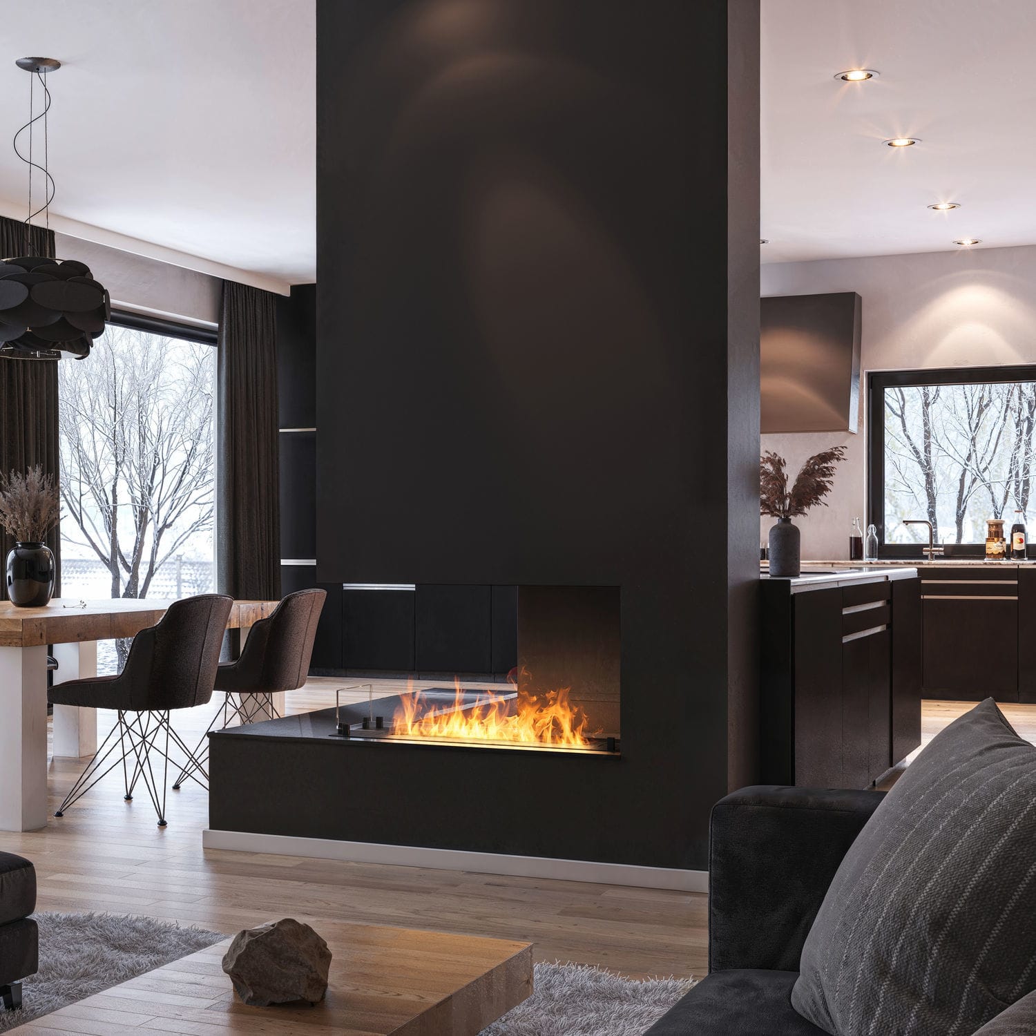 Bioethanol fireplace - U1000 SLIM - INFIRE Karol Lipka - built-in ...