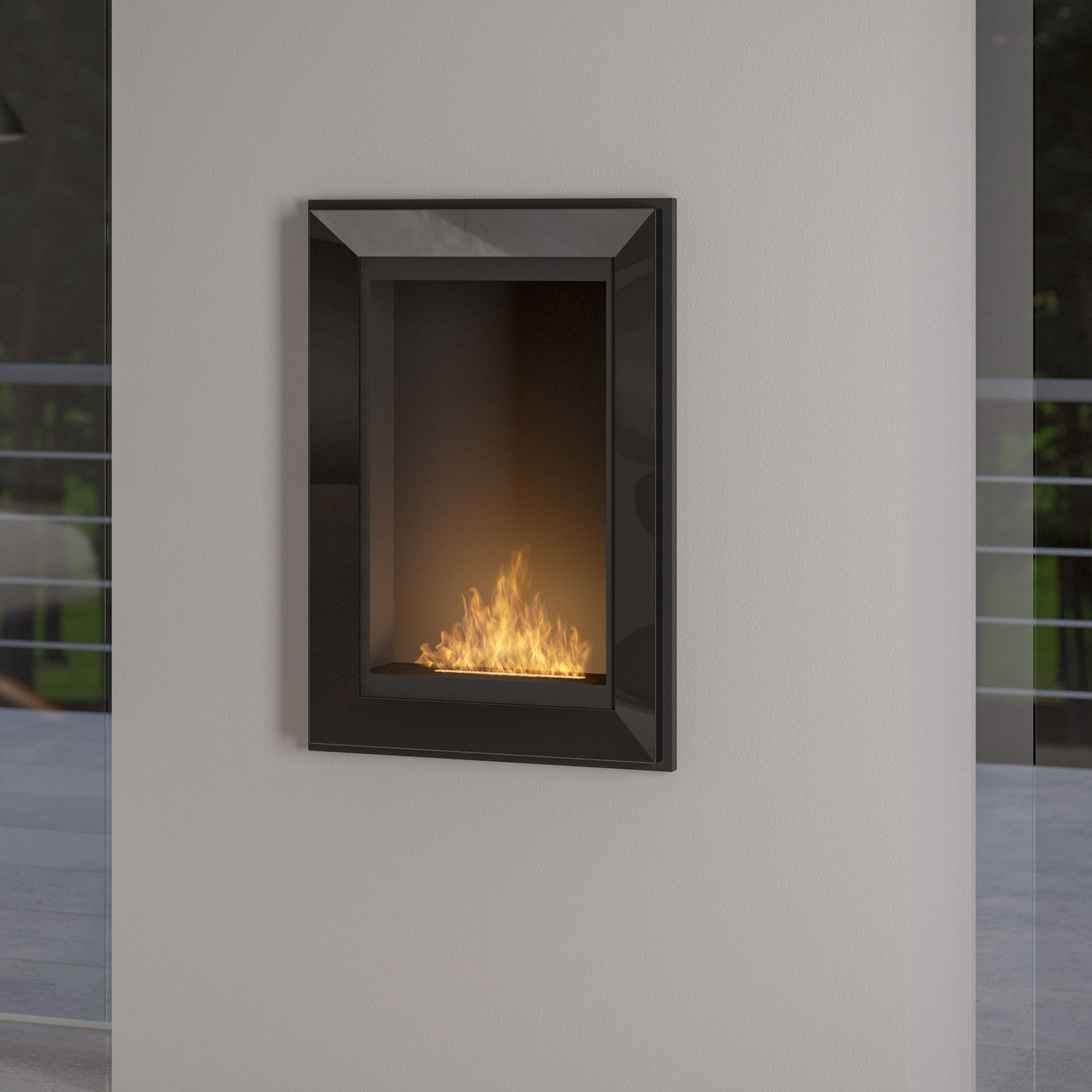 Bioethanol fireplace - FRAME 550 - INFIRE Karol Lipka - built-in / wall ...