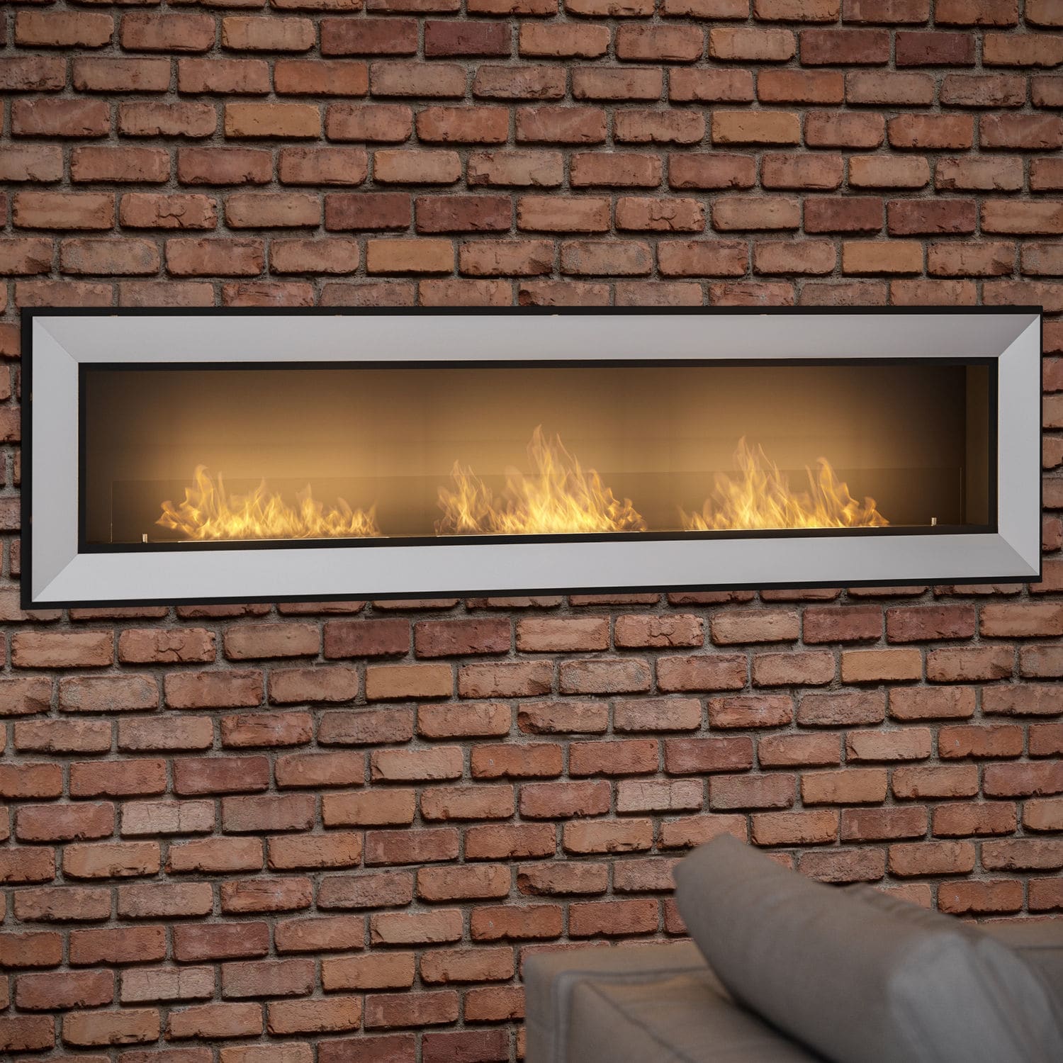 Bioethanol fireplace - FRAME 1800 - INFIRE Karol Lipka - built-in ...