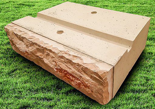 Stone look concrete block / solid / for garden enclosures / for ...