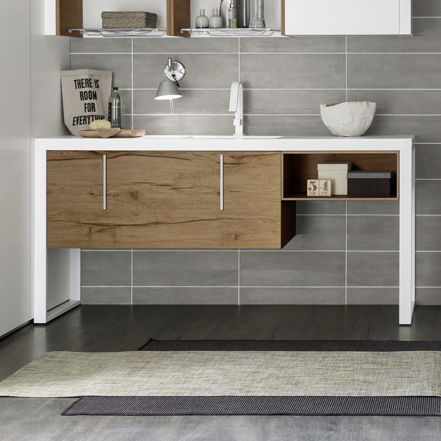 Free-standing washbasin cabinet - C1 - BAXAR - wooden / contemporary ...