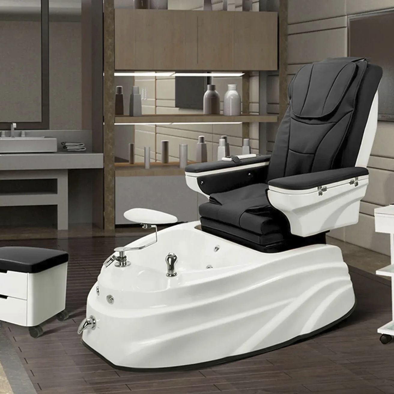 Leather pedicure chair - 4123B - Silverfox Corporation Limited - PU ...