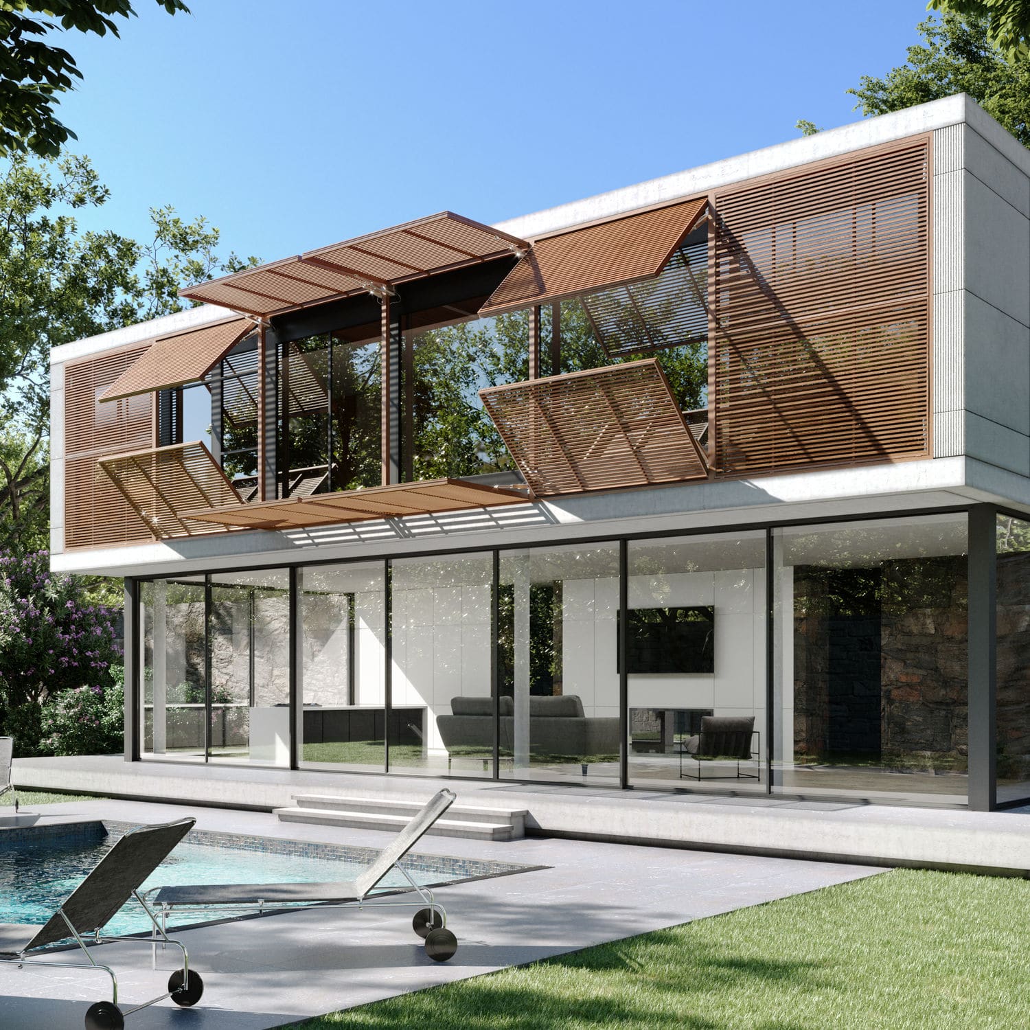 Aluminum solar shading - RABEL 14210 - RABEL SYSTEMS - for facade ...