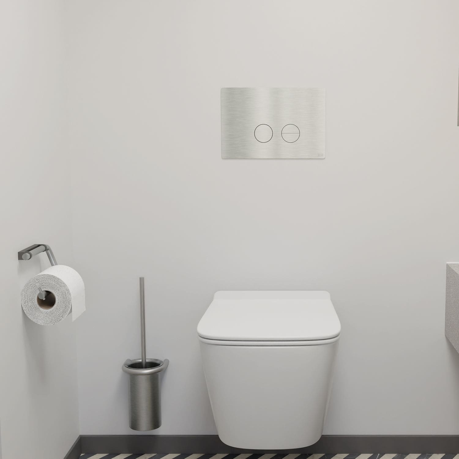 Double toilet flush plate - QF6000 series - QTOO - home / commercial
