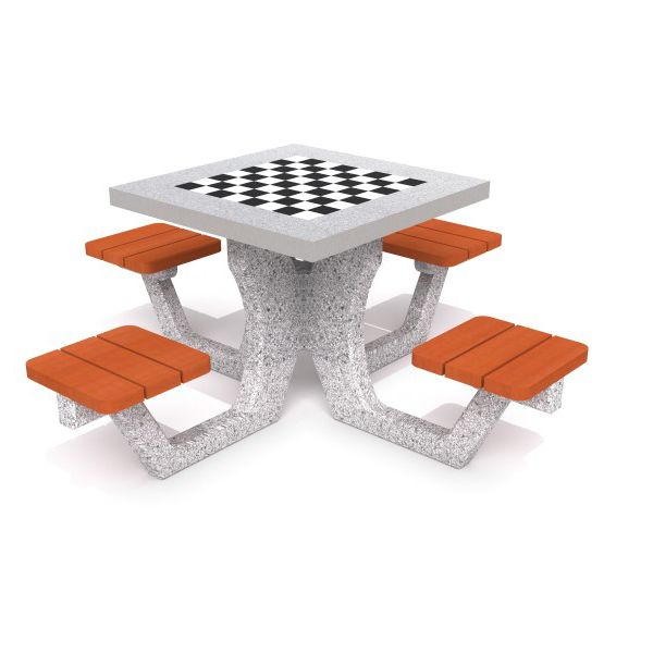 Outdoor chess table - KT-02-CR-001 - Inter System - traditional / for ...