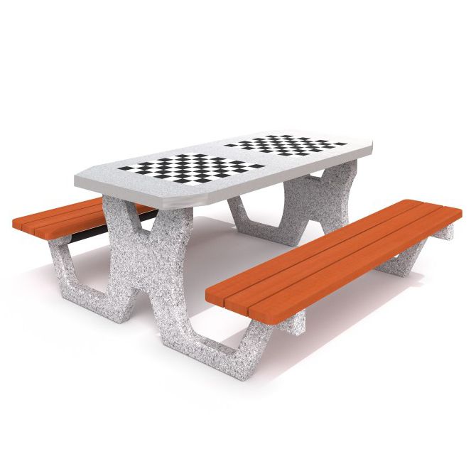 Outdoor chess table - CHESS TABLE 2 - Inter System - traditional / for ...