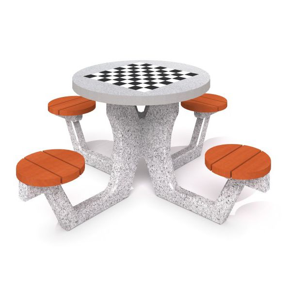 Outdoor chess table - CHESS TABLE 3 - Inter System - traditional / for ...