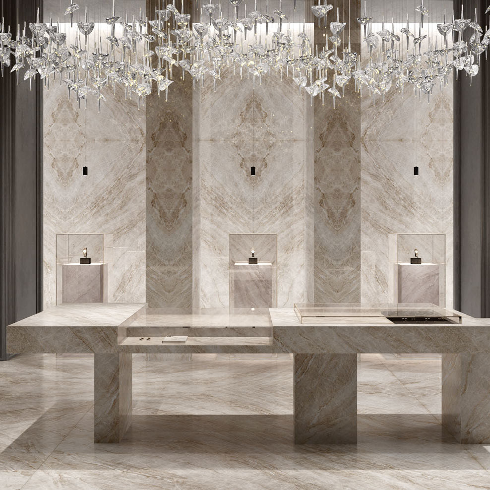 Porcelain stoneware stone slab - TAJ MAHAL - Infinity surfaces - for ...