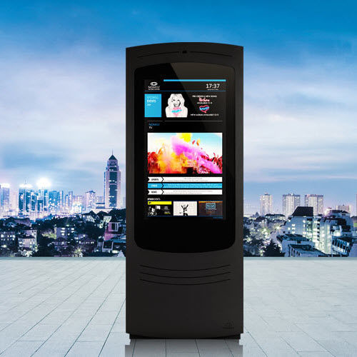 Display totem - NOMYU - PARTTEAM & OEMKIOSKS - with video monitor / LED ...