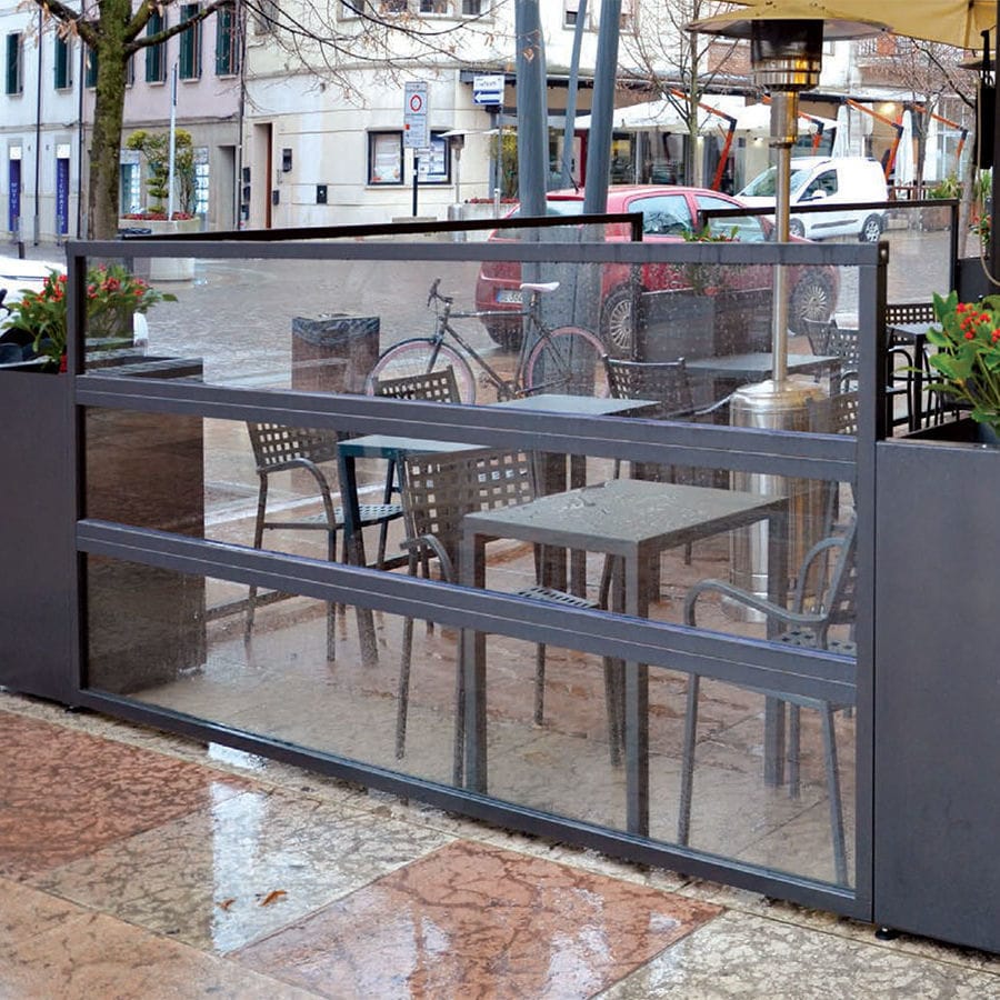 Metal windbreak panel - Trieste - Eredi di Pozza, IL PARCO - glass ...
