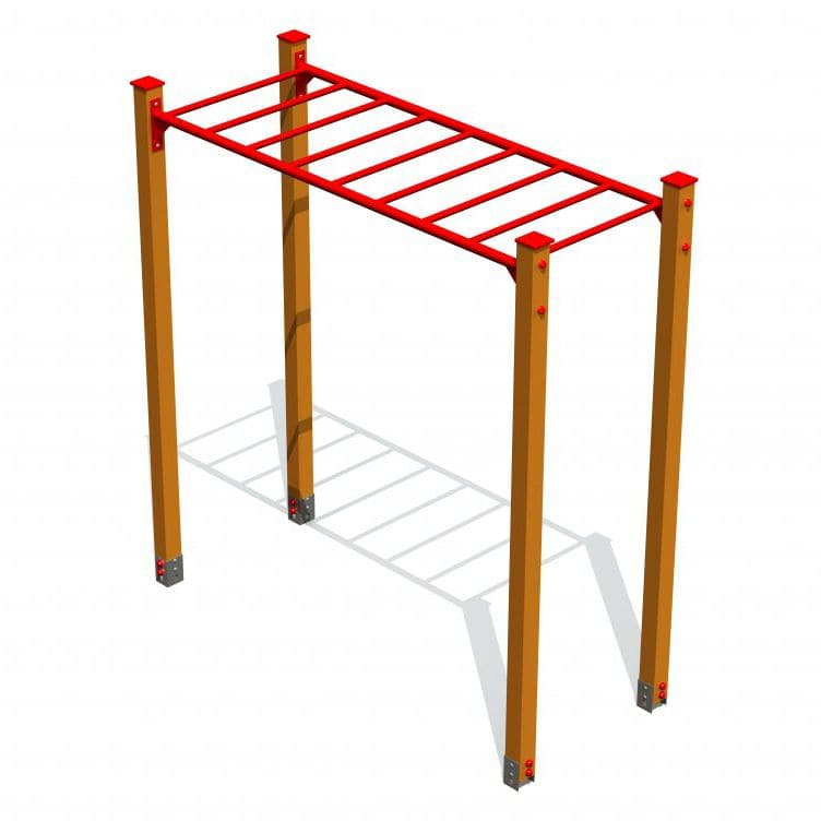 Metal ladder - TSV005 - Tiptiptap - horizontal / wood / for fitness trails