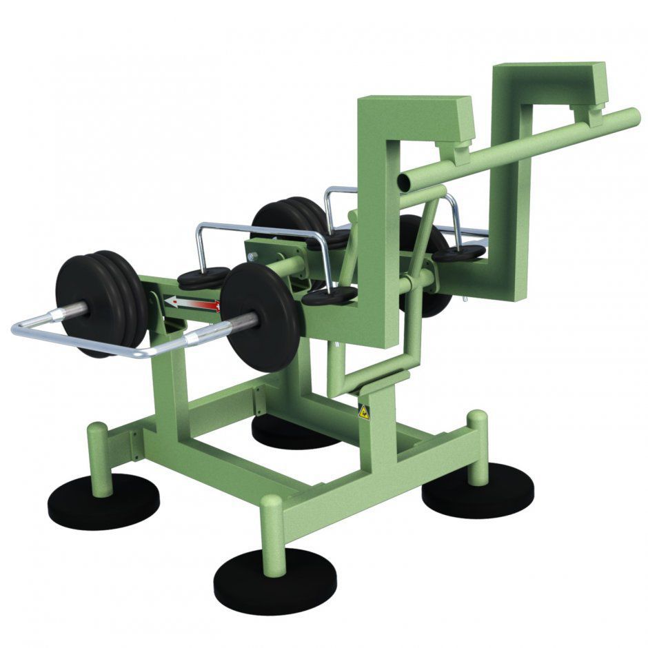 Squat weight training machine - MB 7.65 - Tiptiptap - outdoor