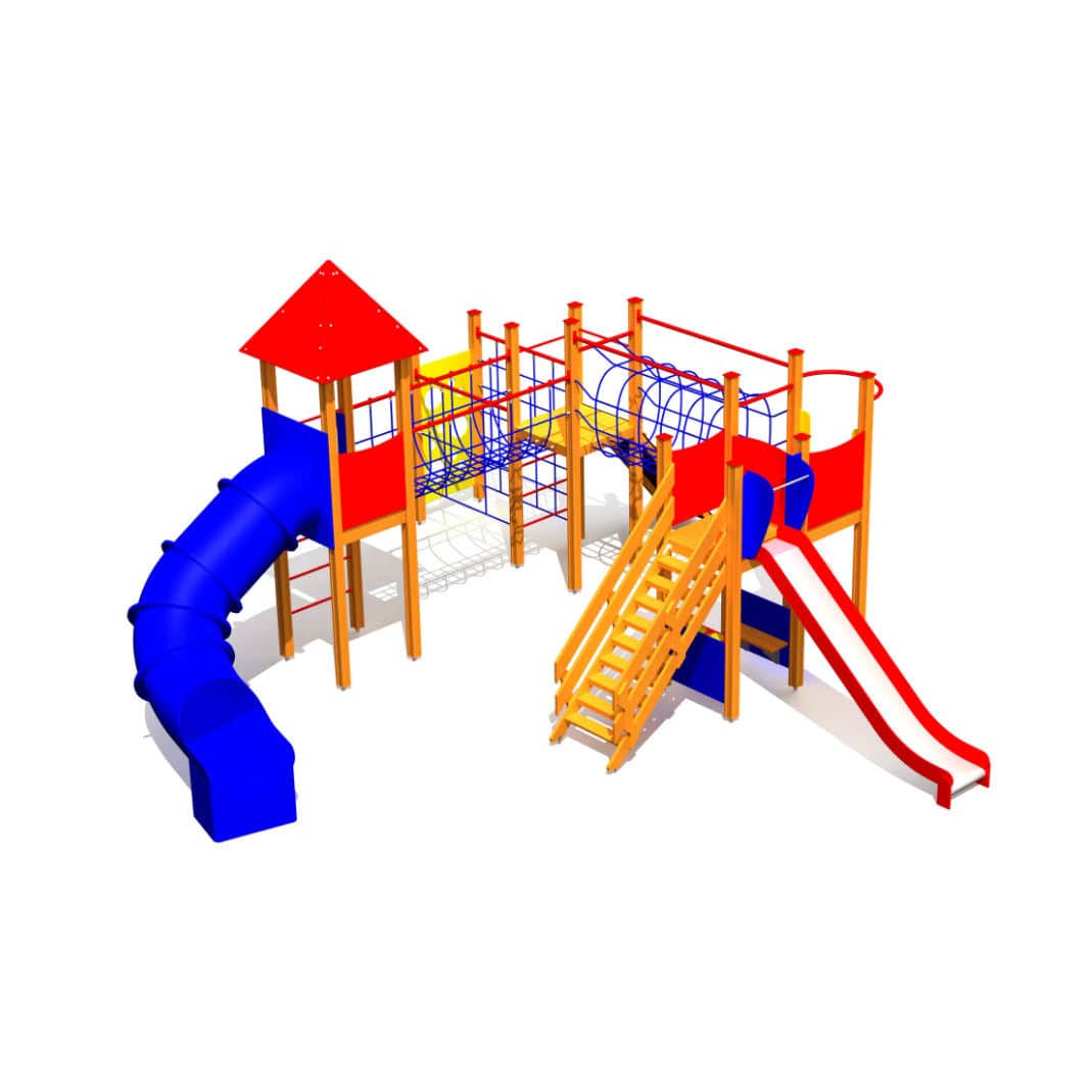 Playground structure - LM315 - Tiptiptap - wooden / aluminum / HDPE