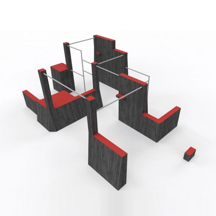 Playground obstacle course - PARKOUR PRO S - Tiptiptap - outdoor / stepper