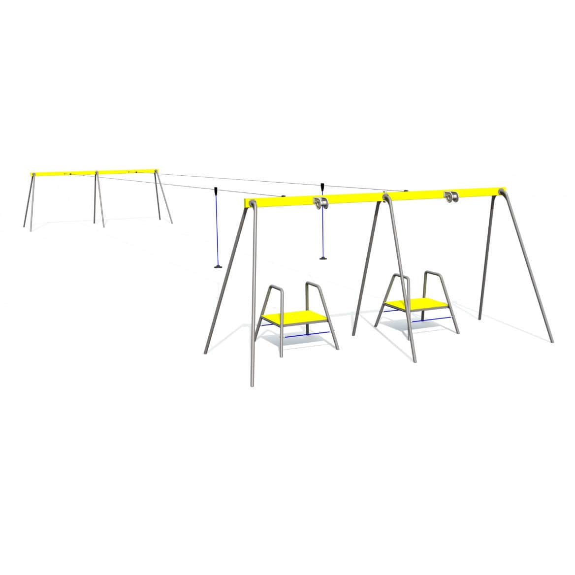 Cable slide for playground - TARZAN`S TRACK - Tiptiptap
