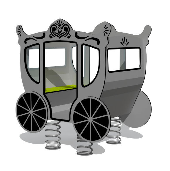 Steel spring rocker - COACH - Tiptiptap - HDPE / transport / 4-seater