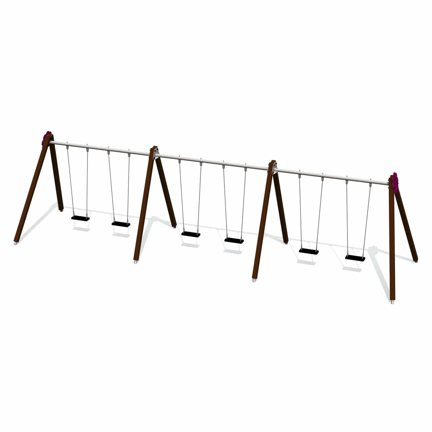 Laminated wood swing - BELL-FLOWER - Tiptiptap - metal / HDPE / playground