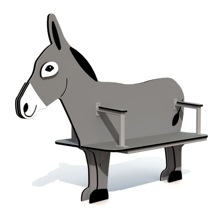 Original design bench - DONKEY - Tiptiptap - plywood / metal / HDPE