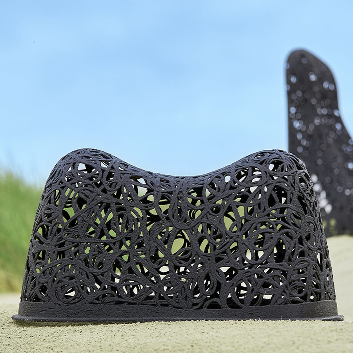 Contemporary footrest - ALIEN - Unknown Nordic - basalt fiber / garden