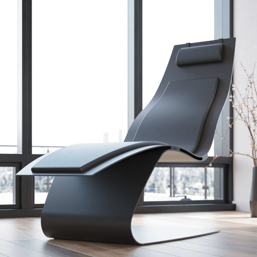 Unique design lounge chair - LC-01 - Carbon Composites, SL - leather ...