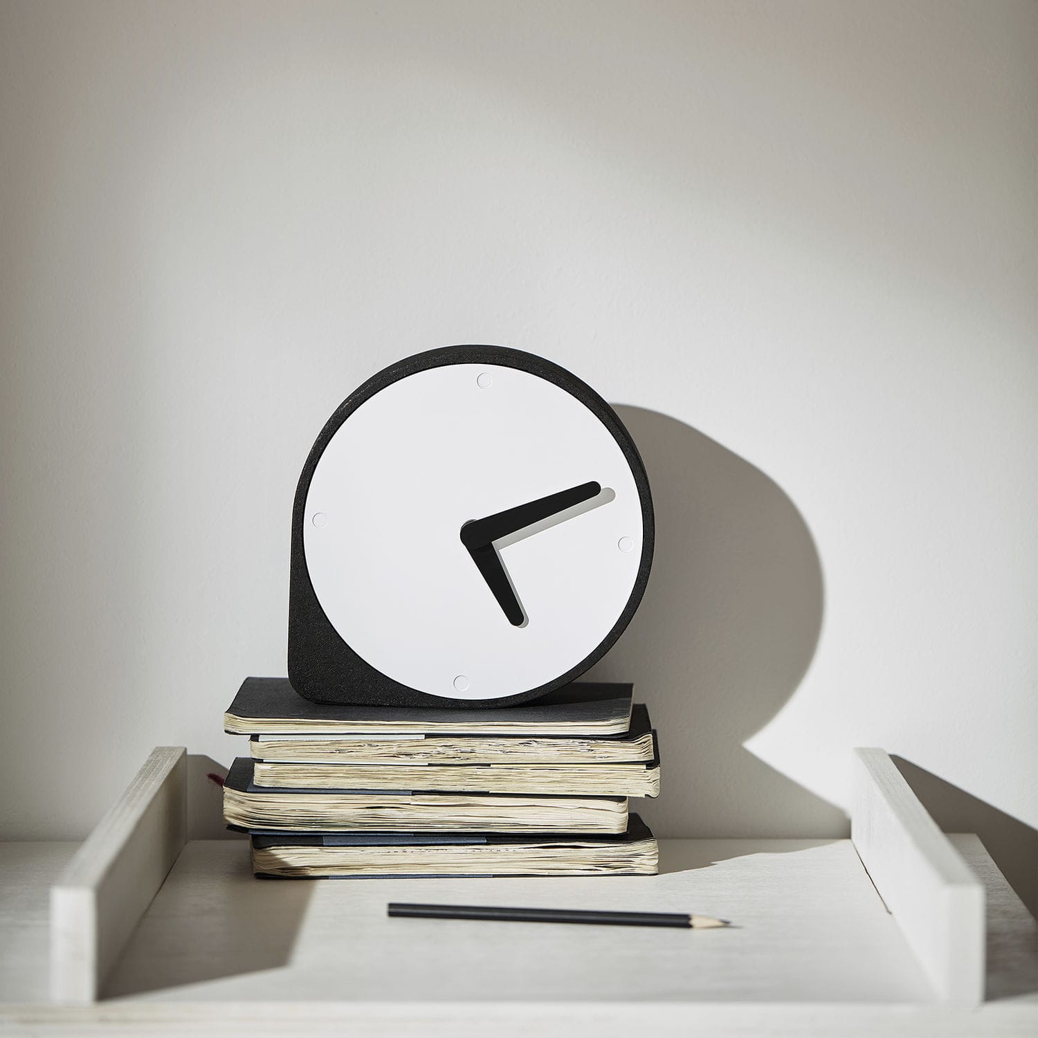 Contemporary clock - CLORK - puik - table / analog / stainless steel