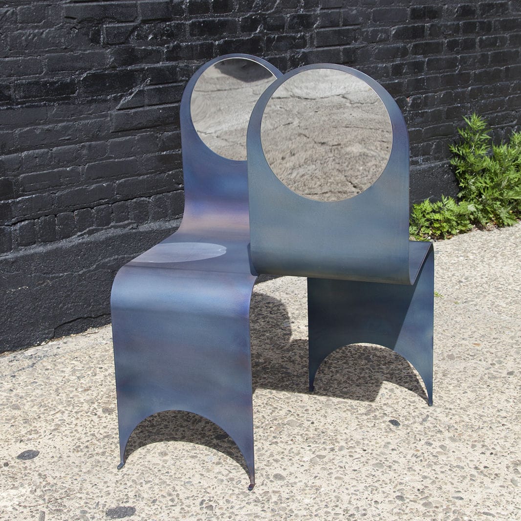 Contemporary chair - THIN - KIN & COMPANY - indoor / steel / home