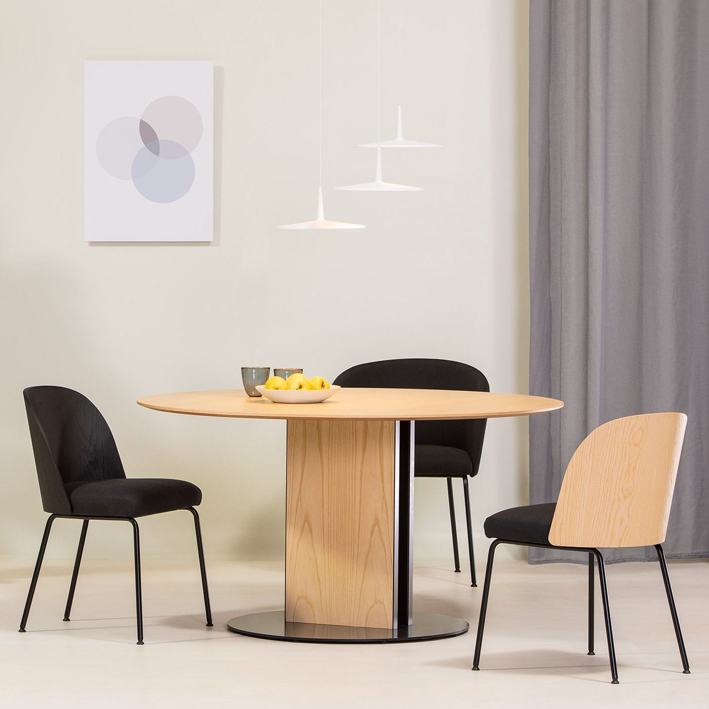 Design table - SANDWICH - Vergés - wooden / wooden base / rectangular