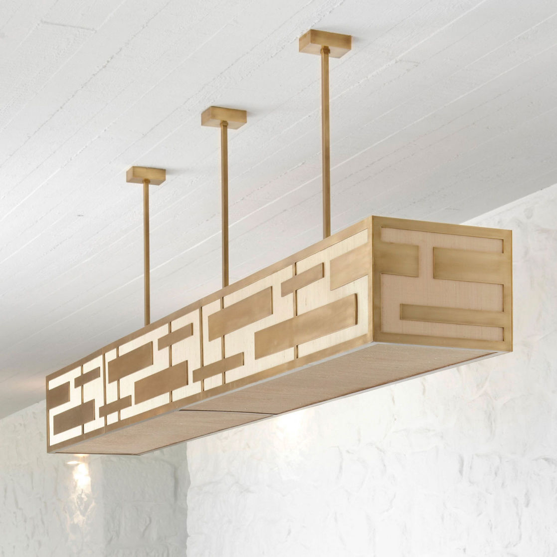 Hanging light fixture - CANES - ANAKTAE - LED / rectangular / commercial