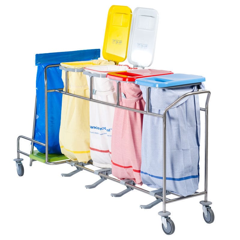 Linen trolley - CBW40PL - Francehopital - waste / commercial / metal