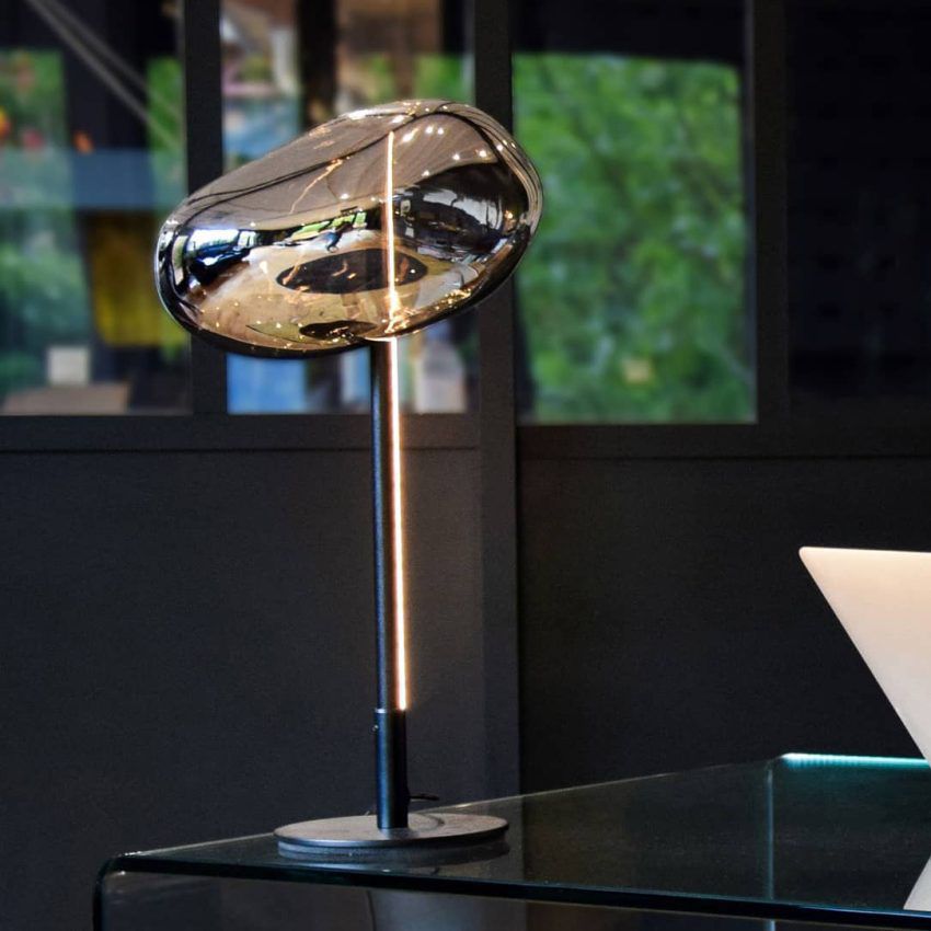 Table lamp - G111CHROME - ISA MOSS - aluminum / chrome steel / blown glass