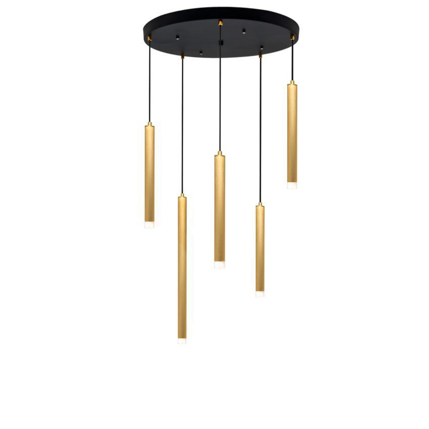 Contemporary chandelier - L5 TUBE OR ROND - ISA MOSS - aluminum ...
