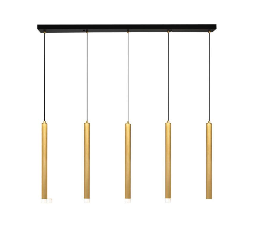 Pendant lamp - L5 TUBE OR LINEAIRE - ISA MOSS - lacquered steel ...