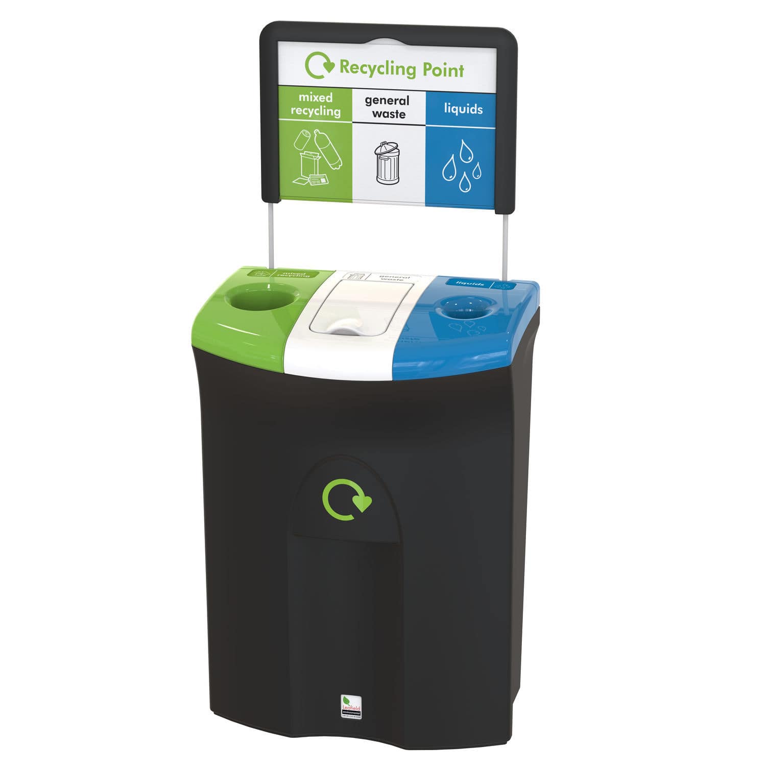 Public trash can - MERIDIAN 110 - leafield envirobin - polyethylene ...