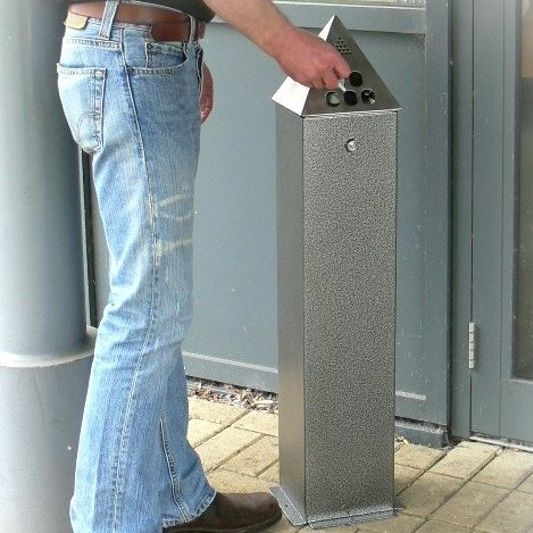 Hygienic trash can - DELTA PYRAMID - leafield envirobin - powder-coated ...