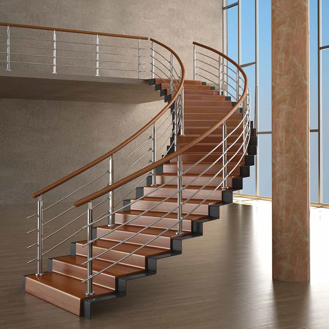 Glass railing - F50 - ALUMINCO - metal / glass panel / bar