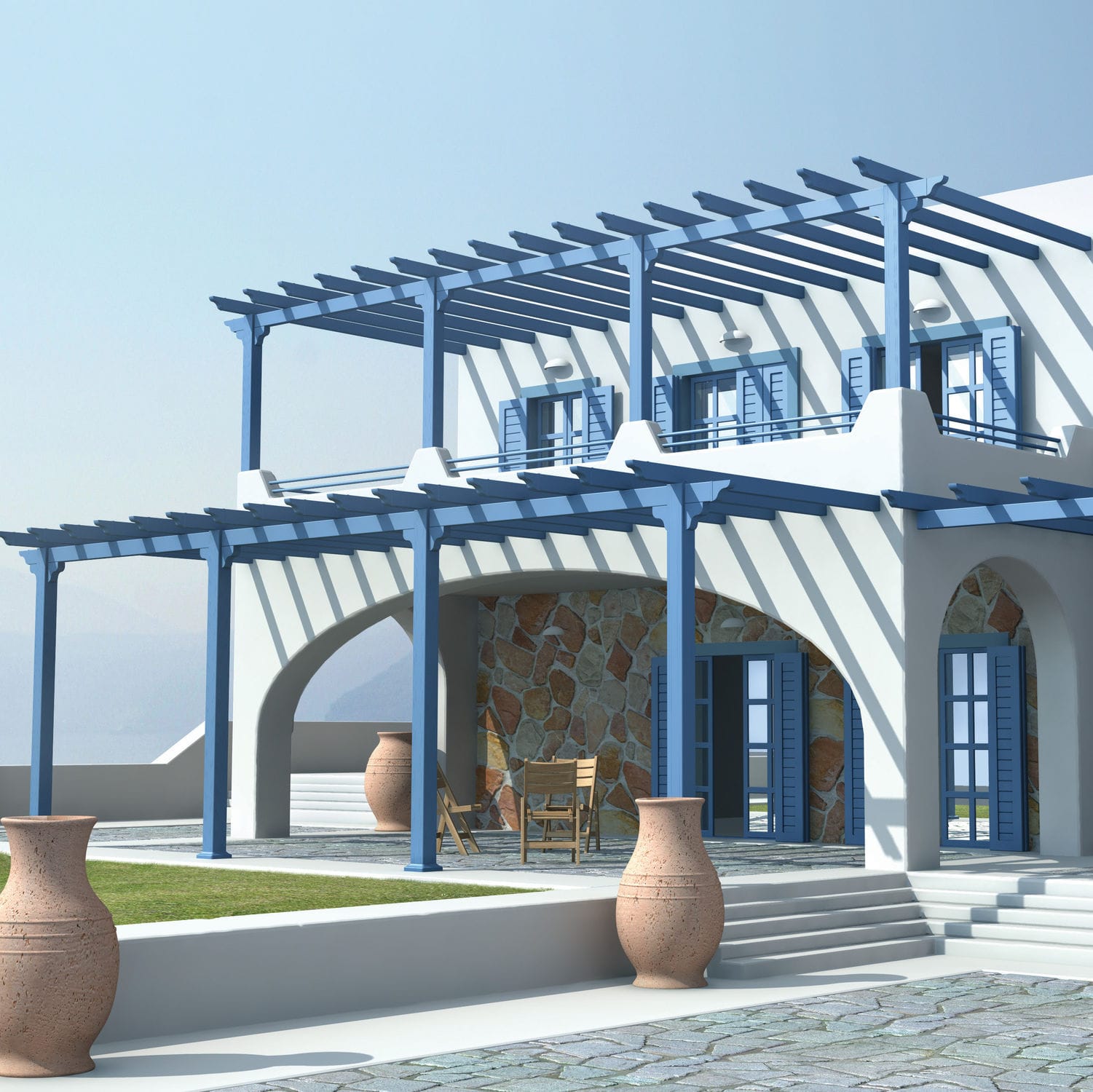 Self-supporting pergola - CLASSIC - ALUMINCO - wall-mounted / wooden / aluminum