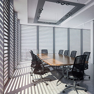 Sliding panel blinds - SH3300 - ALUMINCO - for window / aluminum / glass