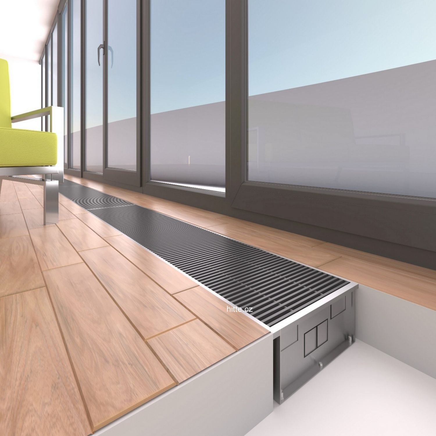 Hot water convector - NXX - Hitte s.r.o. - contemporary / aluminum ...