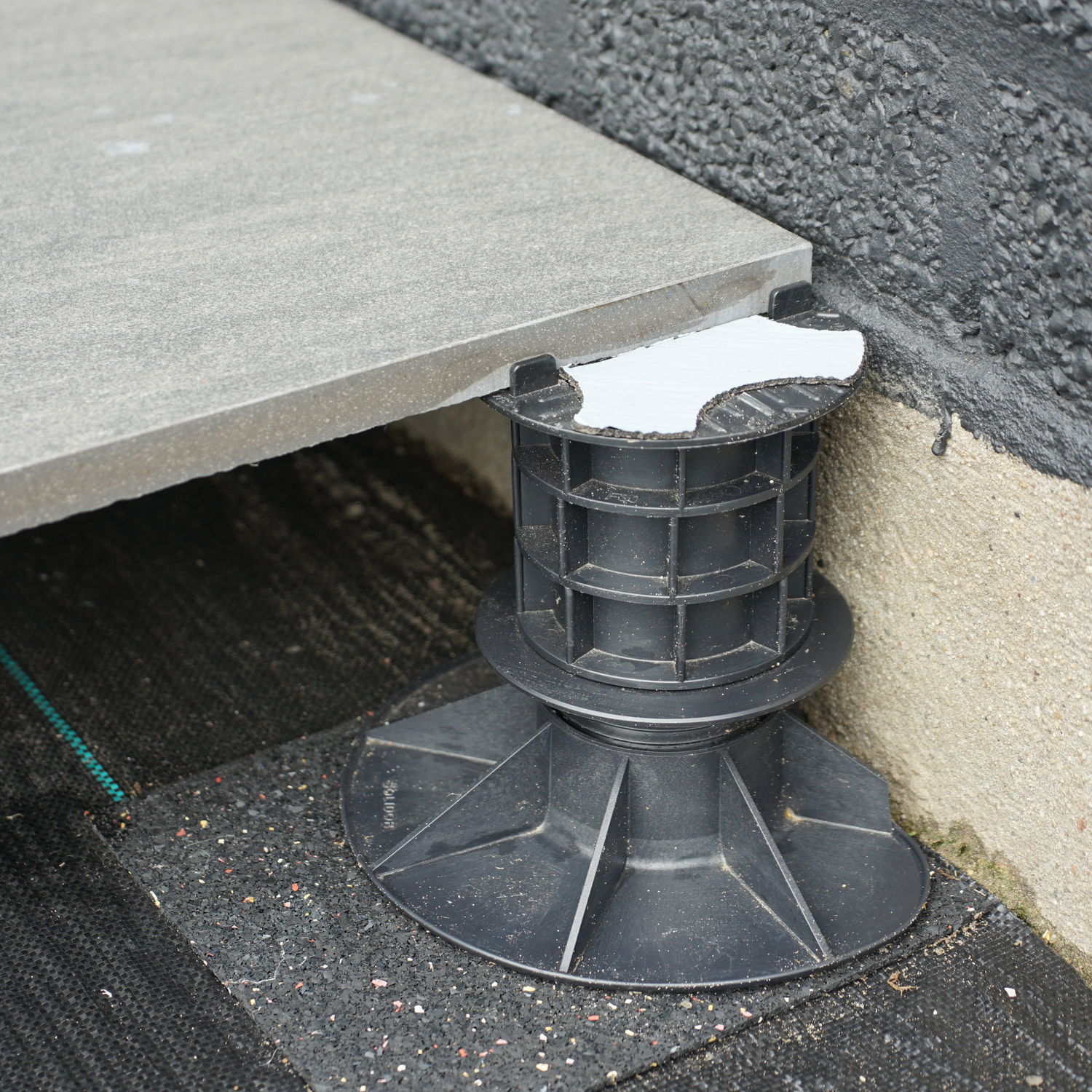 Polypropylene terrace pedestal - AK 3.5/5 - SOLIDOR - recycled plastic ...