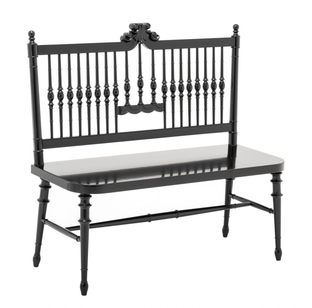 Classic bench - MORRIS - Ziemann Home Design - wooden / with backrest ...