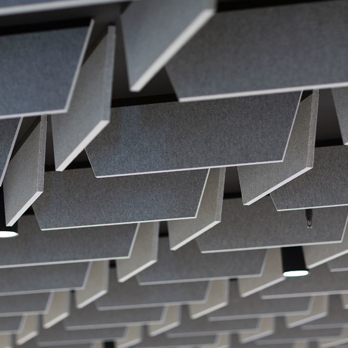 PET acoustic baffle - FRONTIER™ - AUTEX ACOUSTICS - hanging ...