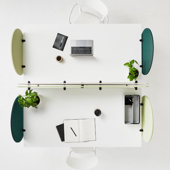 Desk mounted desk divider - VICINITY™ - AUTEX ACOUSTICS - PET ...