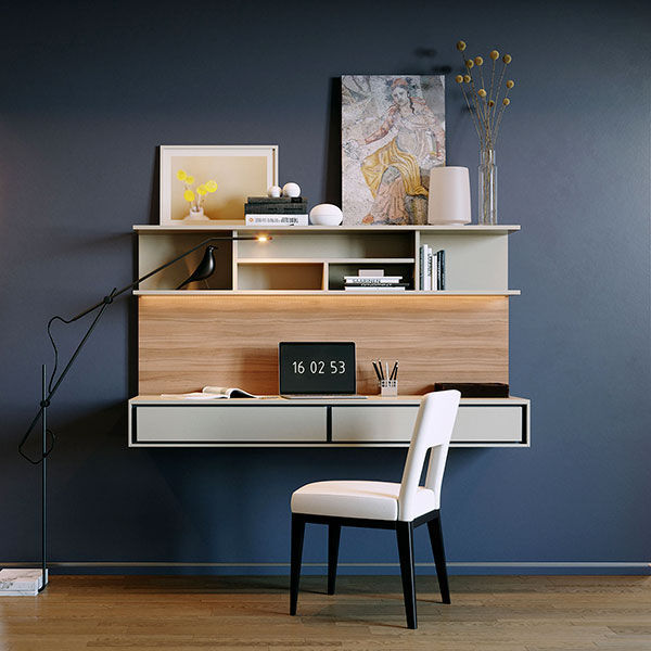 Wall-mounted desk - MODE MDC23 - ITALIANELEMENTS - contemporary ...