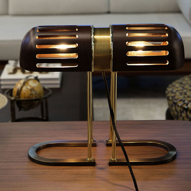 Table lamp - Turing - WOOD TAILORS CLUB - polished brass / brushed ...