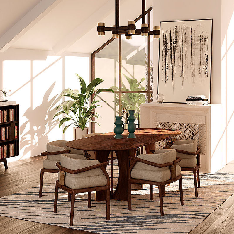 Contemporary dining table - Taylor - WOOD TAILORS CLUB - walnut / brass ...